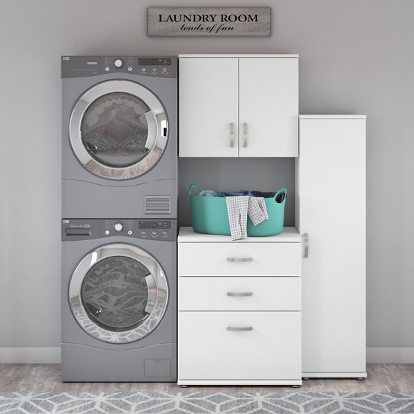 Bush Business Furniture Modular 44W Laundry Storage Cabinet System W ...