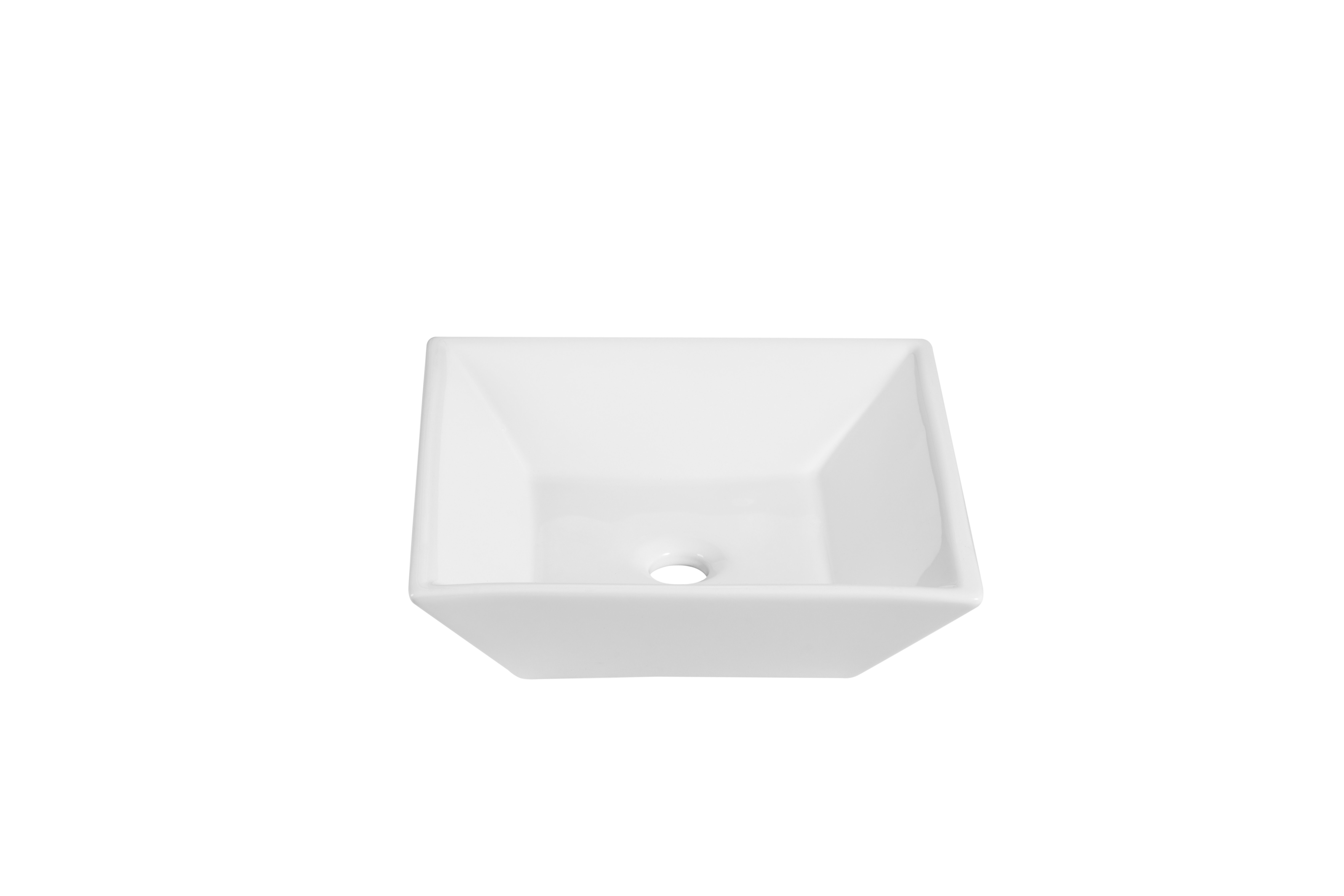 ANDVIN White Square Vessel Bathroom Sink | Wayfair