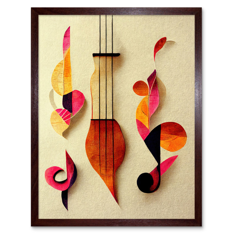 Wee Blue Coo Abstract Boho Music Clefs Lyra Musical - Art Prints ...