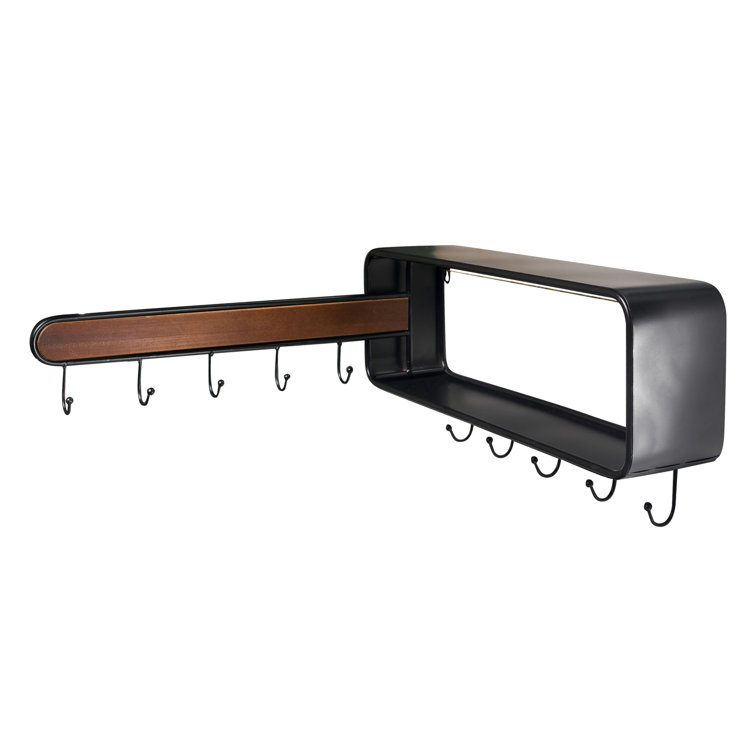 Williston Forge UTILITY - COAT HANGER 5 FIXED HOOKS 5 REMOVABLE HOOKS ...