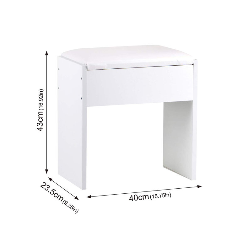 17 Stories Kibwika 43Cm Tall Dressing Table Stool | Wayfair.co.uk