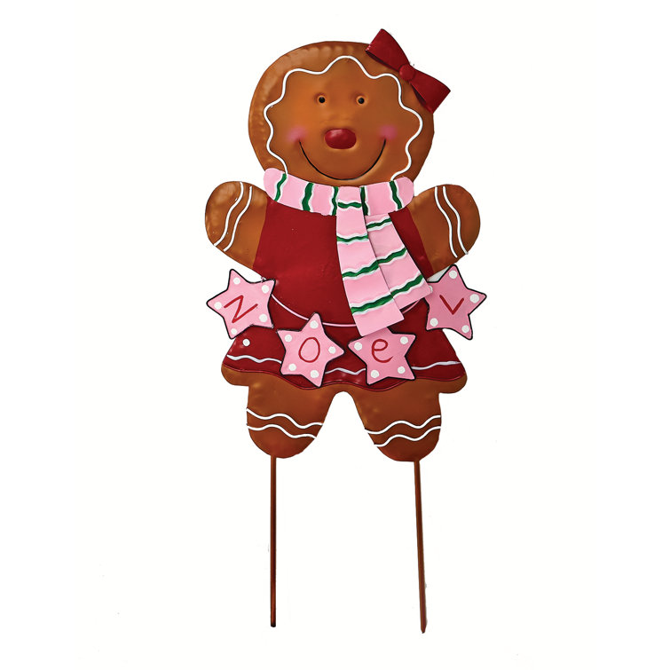 The Holiday Aisle® Metal Gingerbread Girl Garden Stake & Reviews | Wayfair