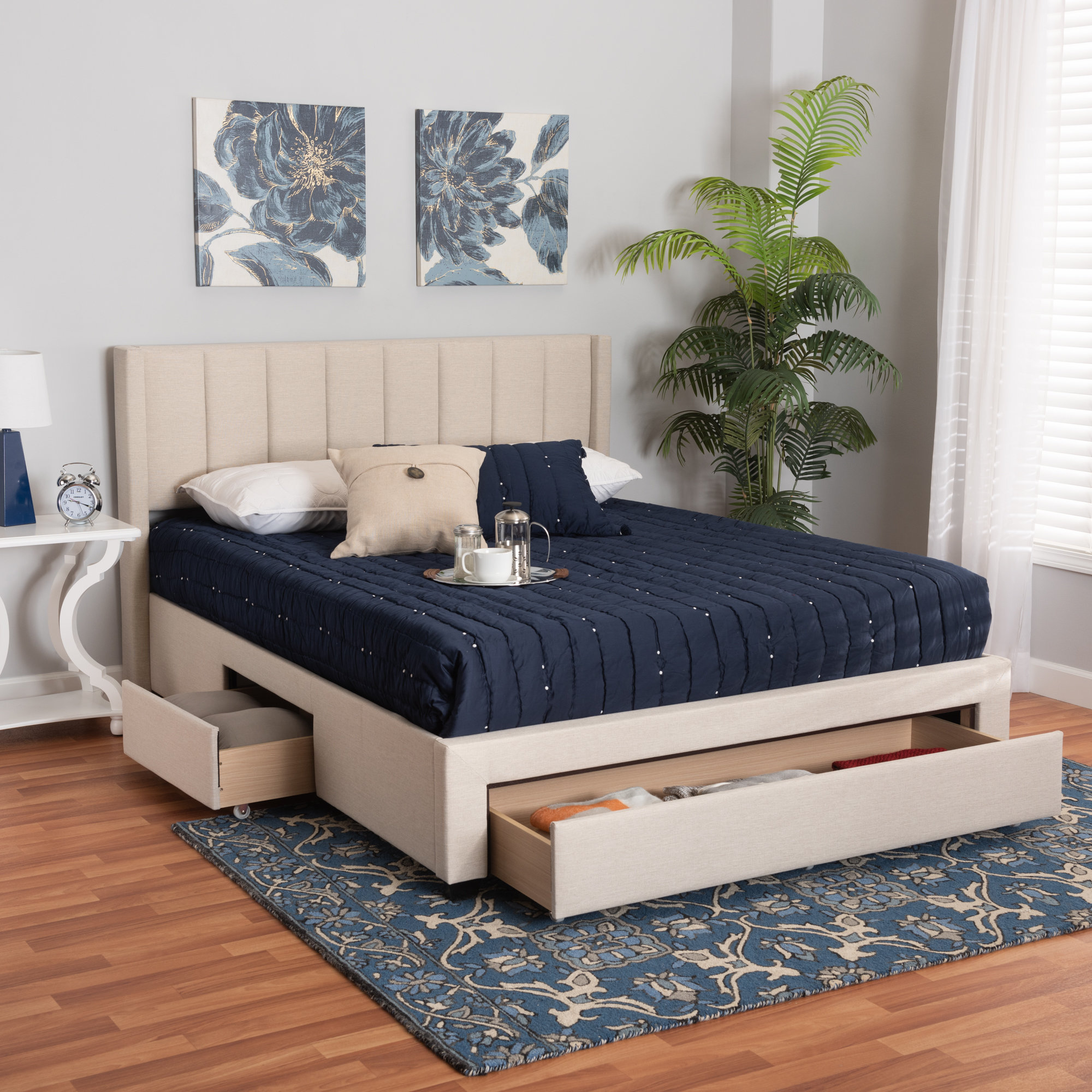 Latitude Run® Clarabella Upholstered Storage Bed & Reviews | Wayfair