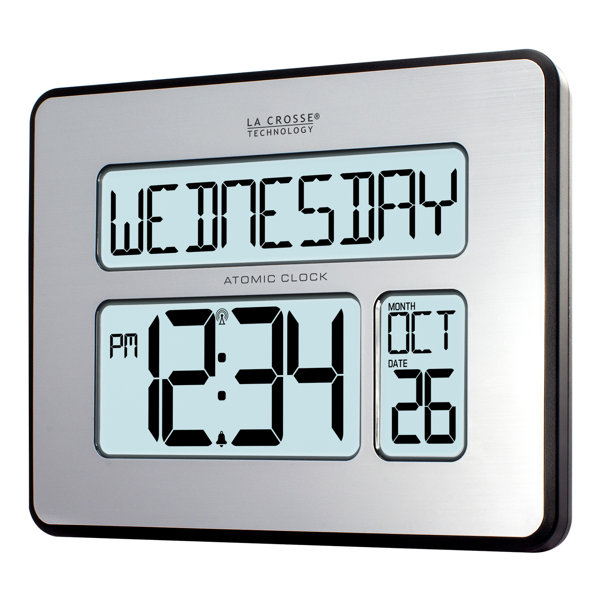 Latitude Run® Digital Atomic Calendar Clock with Backlight & Reviews ...