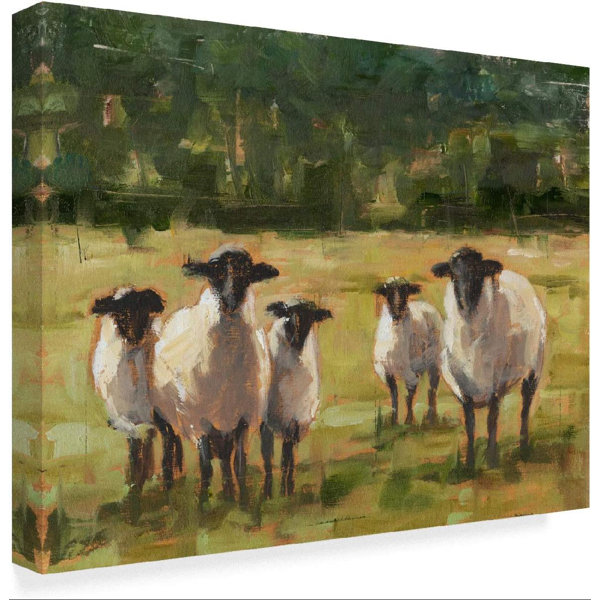Red Barrel Studio® Sheep Family - Wrapped Canvas Print | Wayfair