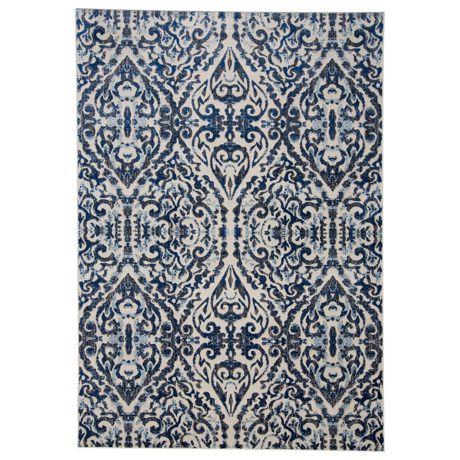 Charlton Home® Mattias Damask Blue Area Rug & Reviews | Wayfair