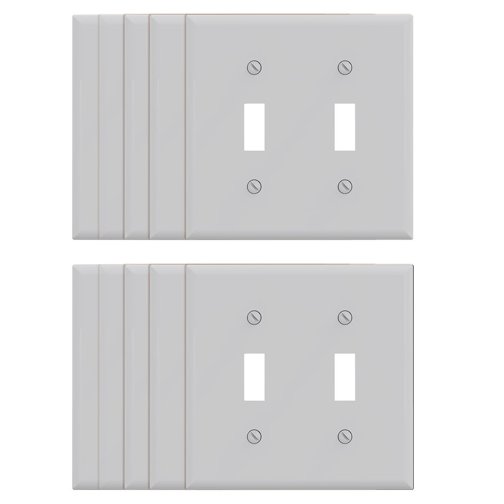ELEGRP 2-Gang Toggle Light Switch Wall Plate | Wayfair