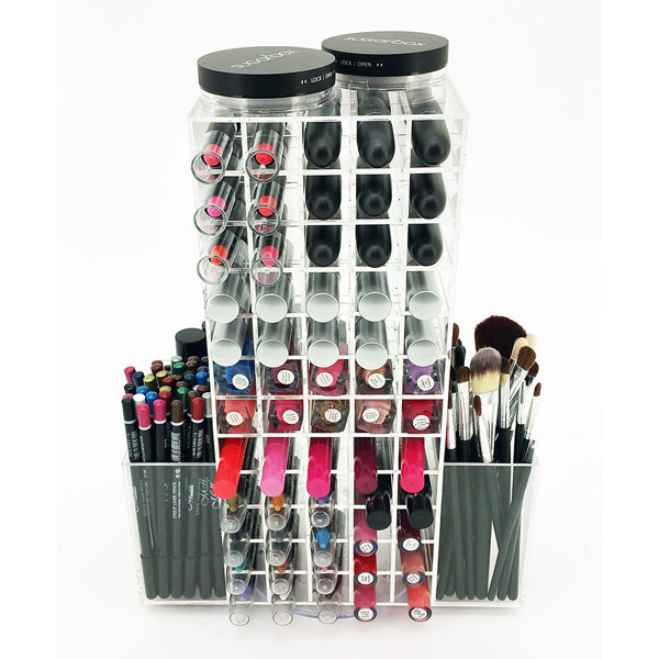 The Holiday Aisle® Stillwater LIP120 Rotating Cosmetic Organizer ...