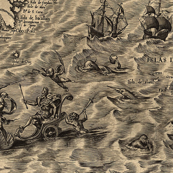 Longshore Tides Vintage 1562 Map Of Early Americas - Unframed Graphic ...