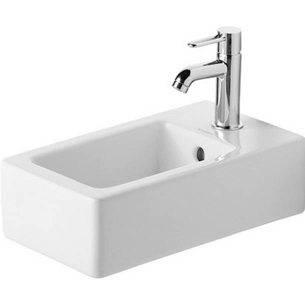 Duravit Vero 9.75'' White Ceramic Rectangular Wall Mount Bathroom Sink ...