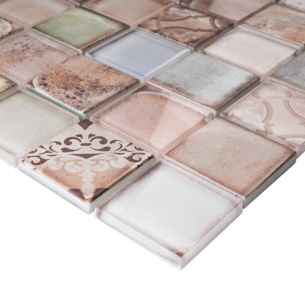Supreme Tile Classic Roman 2" x 2" Glass Grid Mosaic Wall Tile ...