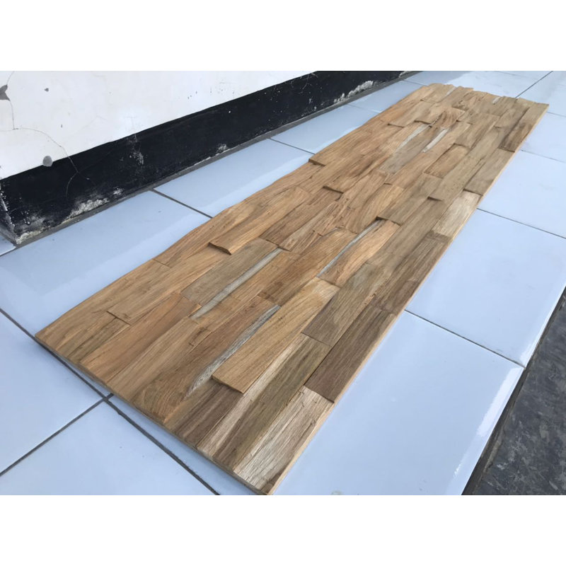Java Creations Matrix 12" x 48" Reclaimed Engineered Wood Wall Paneling ...