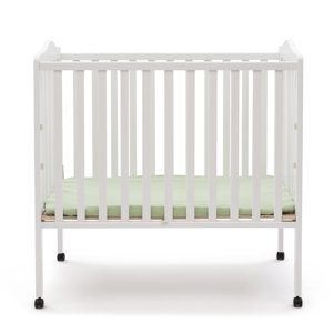 Delta Children Folding Mini Portable Crib with Mattress & Reviews | Wayfair