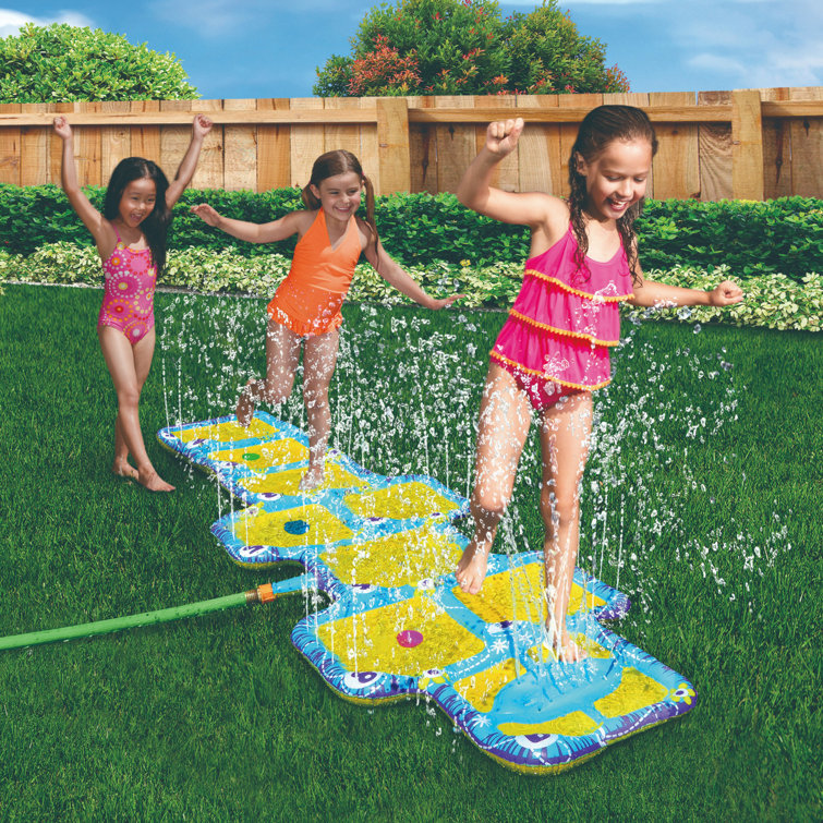 Banzai Aqua Blast Hopscotch Sprinkler Game W/ No-Slip Surface | Wayfair