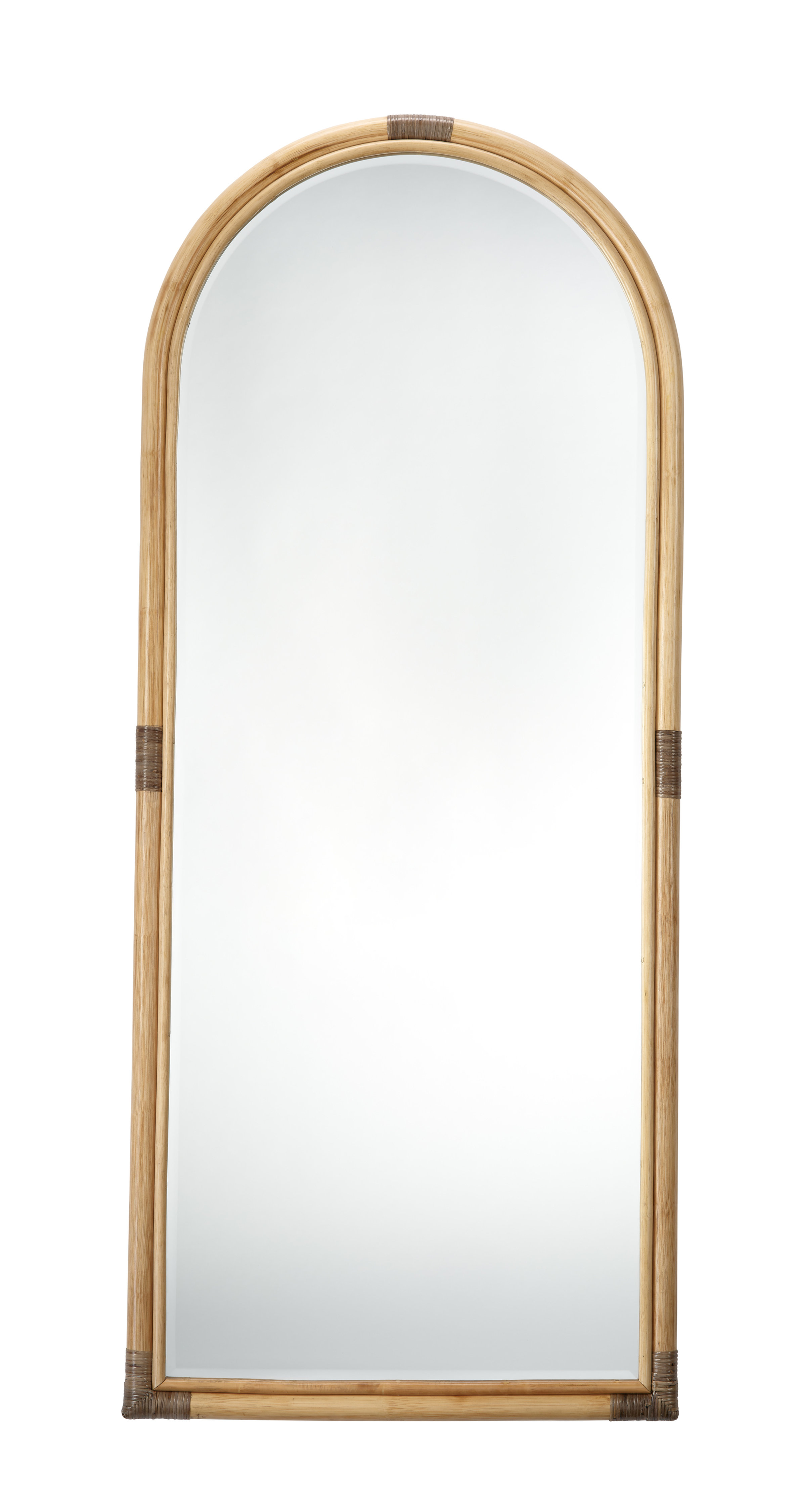 Jamie Young Company Arch Rattan Floor Mirror | Wayfair
