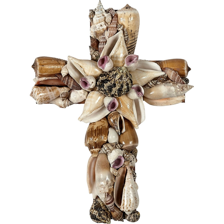 Rosecliff Heights 2 Piece Shell Crosses Wall Décor Set | Wayfair