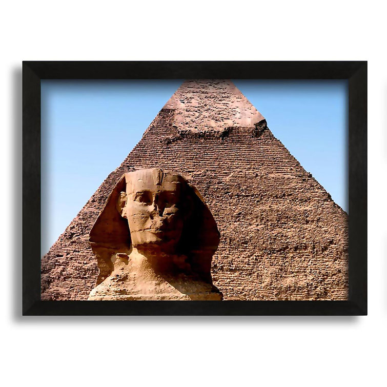 Brayden Studio Great Pyramid Of Giza - Picture Frame Photograph on ...