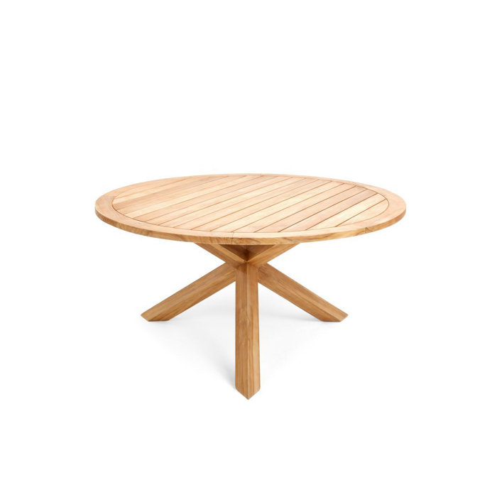 Winston All-Natural Teak Outdoor 60" Round Dining Table | Wayfair