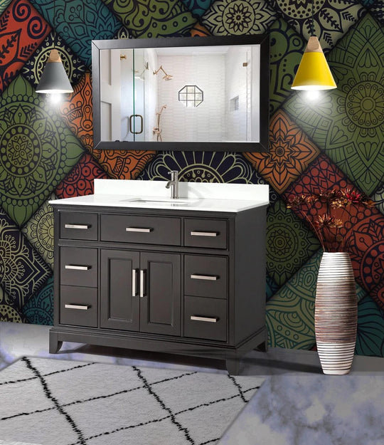 Wildon Home® Baio 48'' Free-standing Single Bathroom Vanity with Stone ...