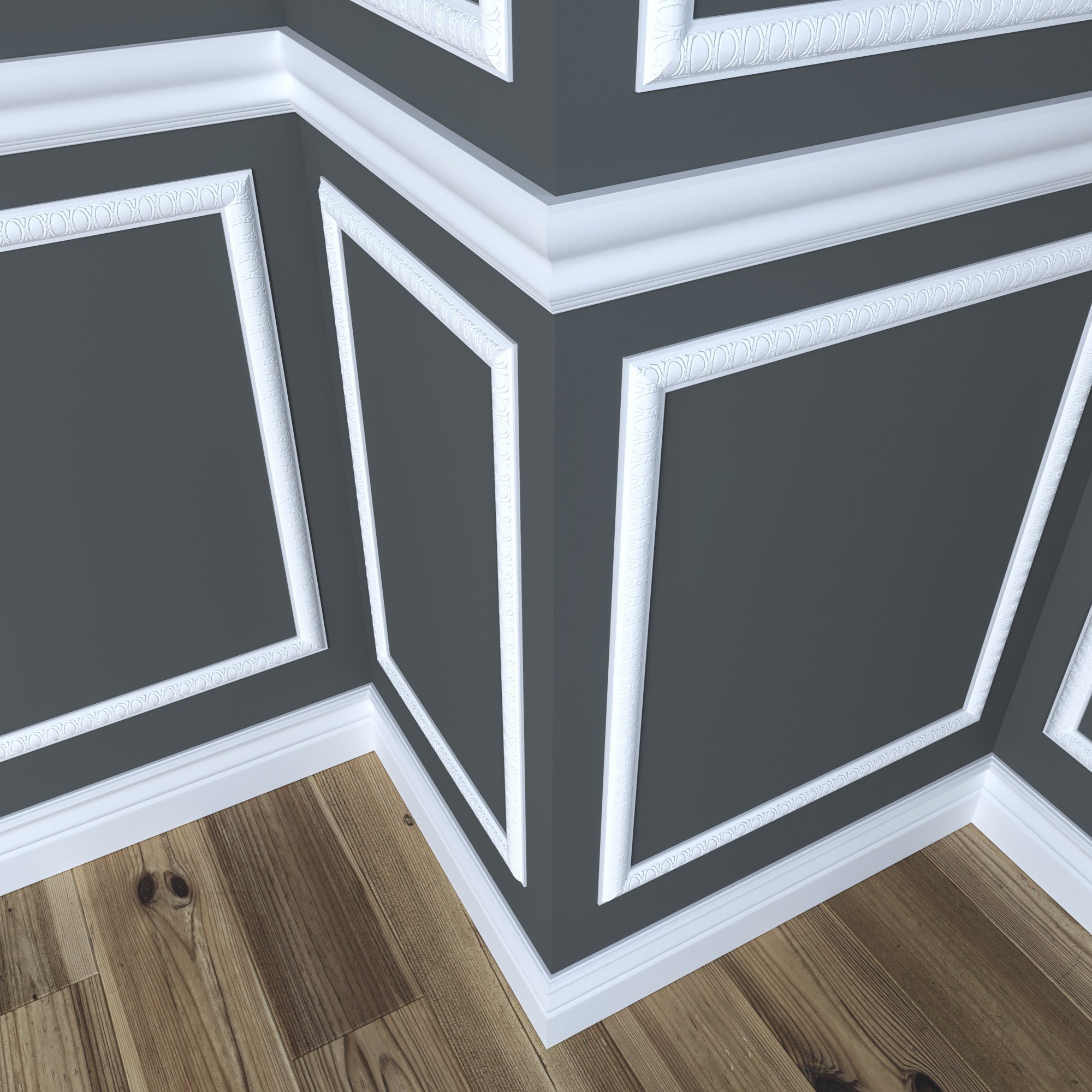 Ornamental Mouldings Hardwood Embossed Oval Trim Moulding 0.38" H x 96 ...