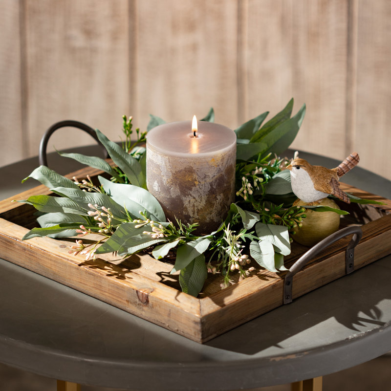 Kelly Clarkson Home 3 Piece Timber Unscented Pillar Candles Set | Wayfair