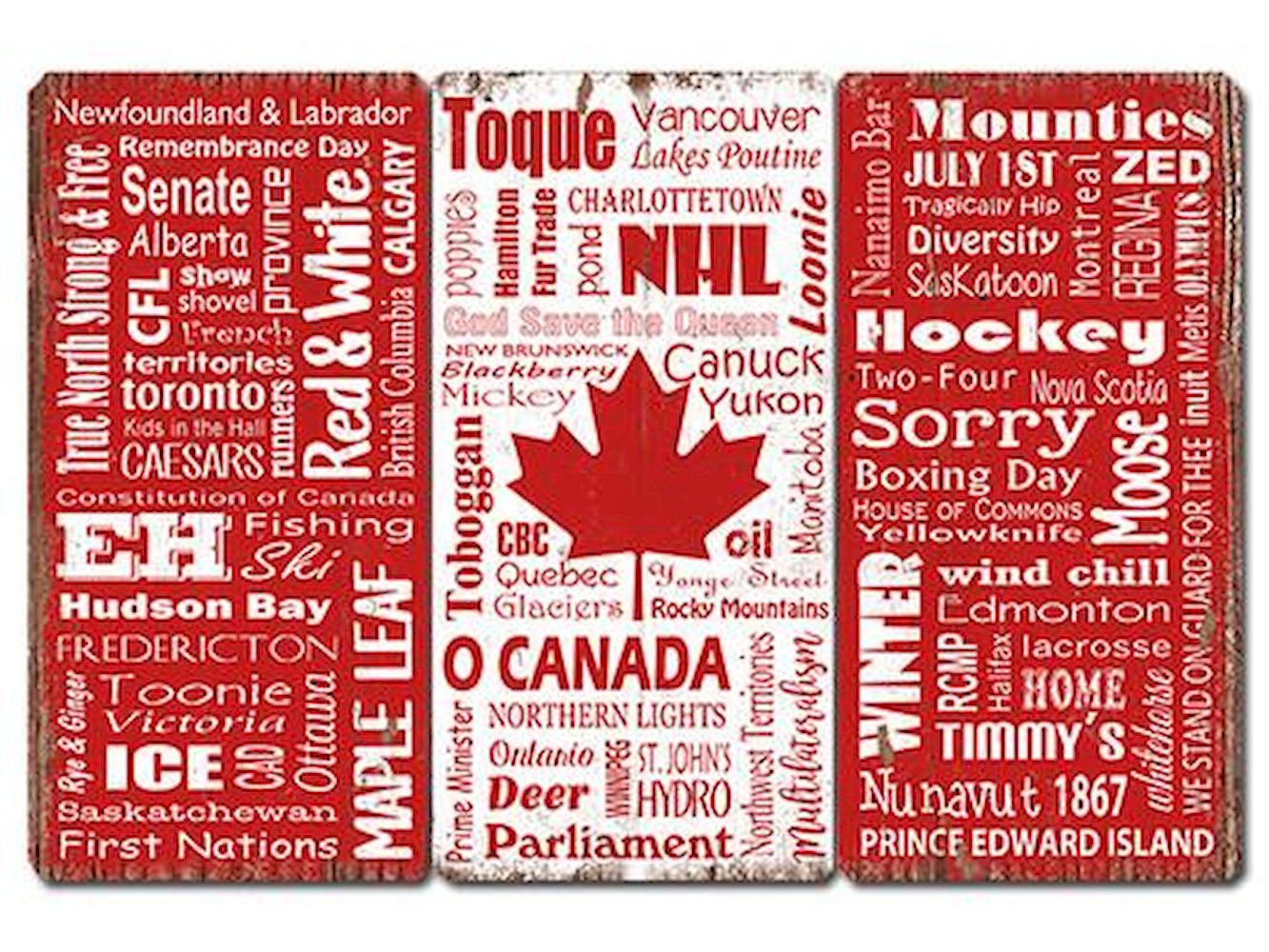 Millwood Pines Local Canada Wooden Sign Wall Décor | Wayfair