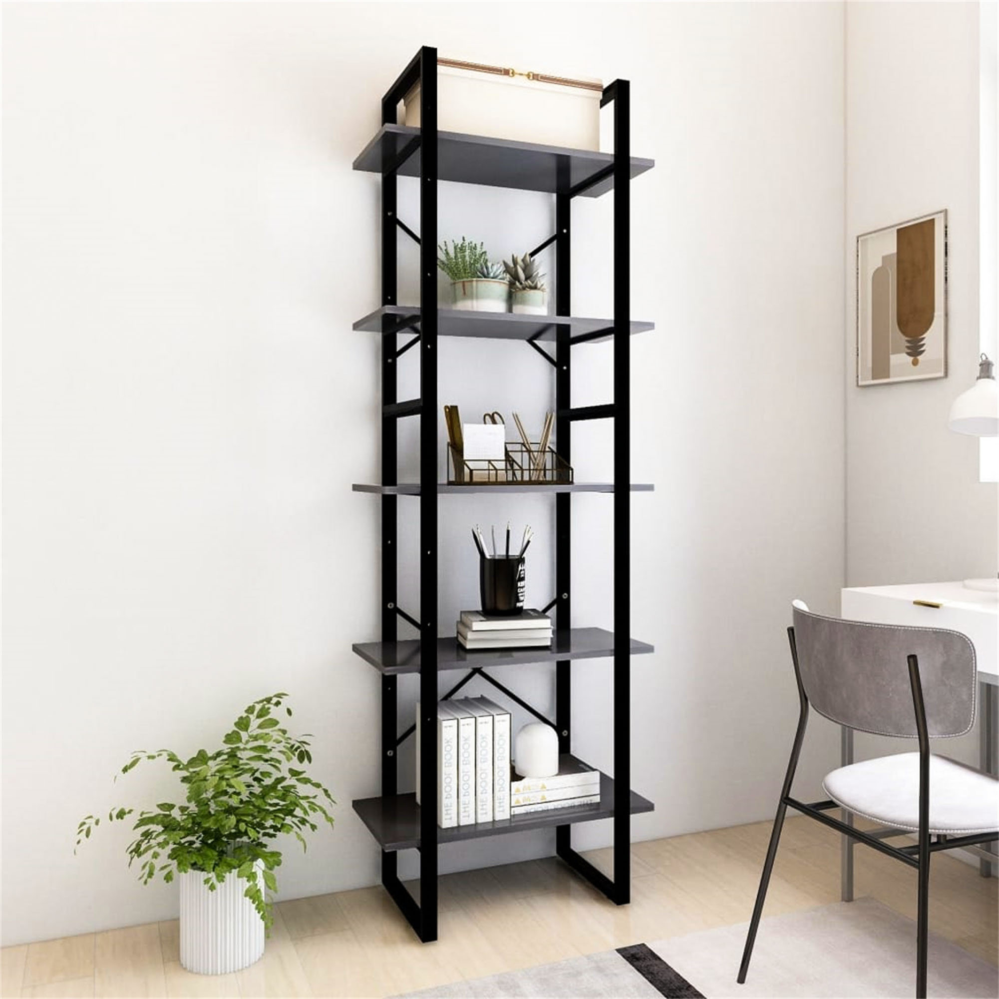 17 Stories Illah 105Cm H x 60Cm W Iron Etagere Bookcase | Wayfair.co.uk