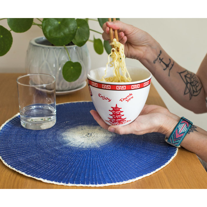 Trinx Bowl Bop Chinese Takeout Box Dinnerware Set | 16-ounce Ramen Bowl ...