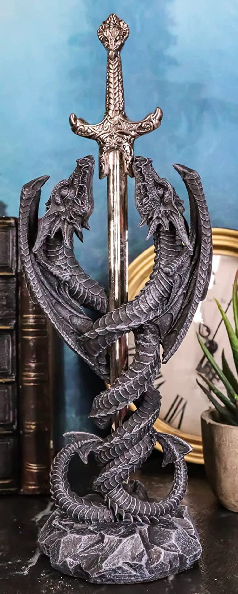 Trinx Hannmann Celtic Knotwork Spiraling Winged Serpent Double Dragon ...