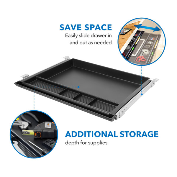 Mount it Attachable Drawer Under Desk | Large Slide Out Mountable ...