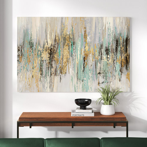 The Twillery Co.® Dripping Gold I by Tom Reeves Print & Reviews | Wayfair