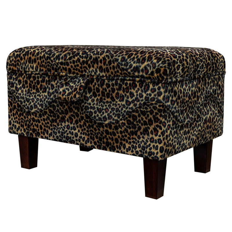 Beaumont 50cm Leopard Print Storage Ottoman | Wayfair.co.uk