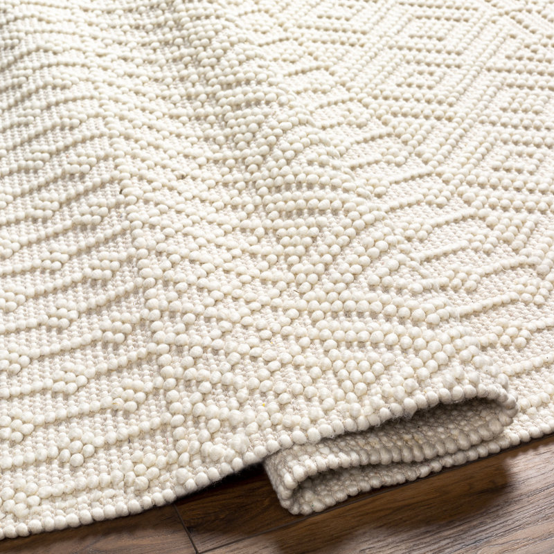 Langley Street Kingsview Handmade Flatweave Wool Cream Rug | Wayfair