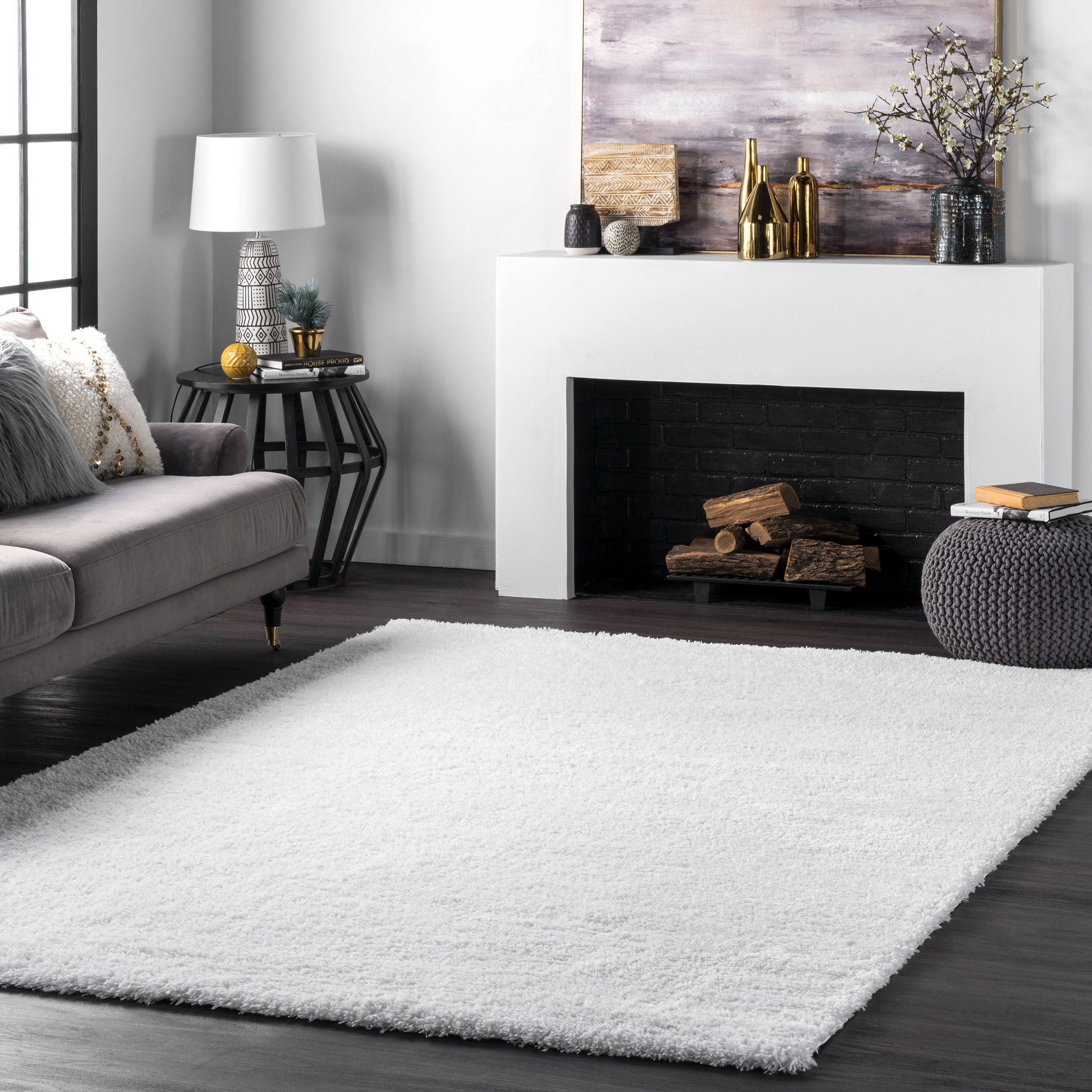 Bloomsbury Market Rush White Rug & Reviews | Wayfair.co.uk