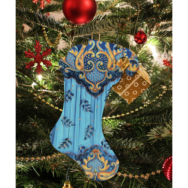 The Holiday Aisle® Tiburon Noel Stocking Figurine | Wayfair