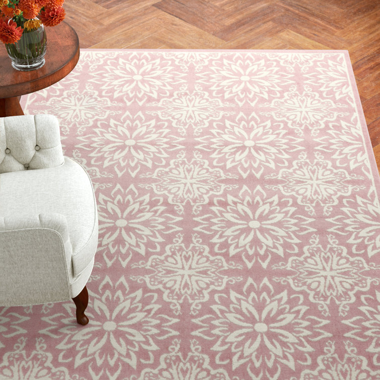 Lark Manor Floral Ivory/Pink Rug & Reviews | Wayfair.co.uk