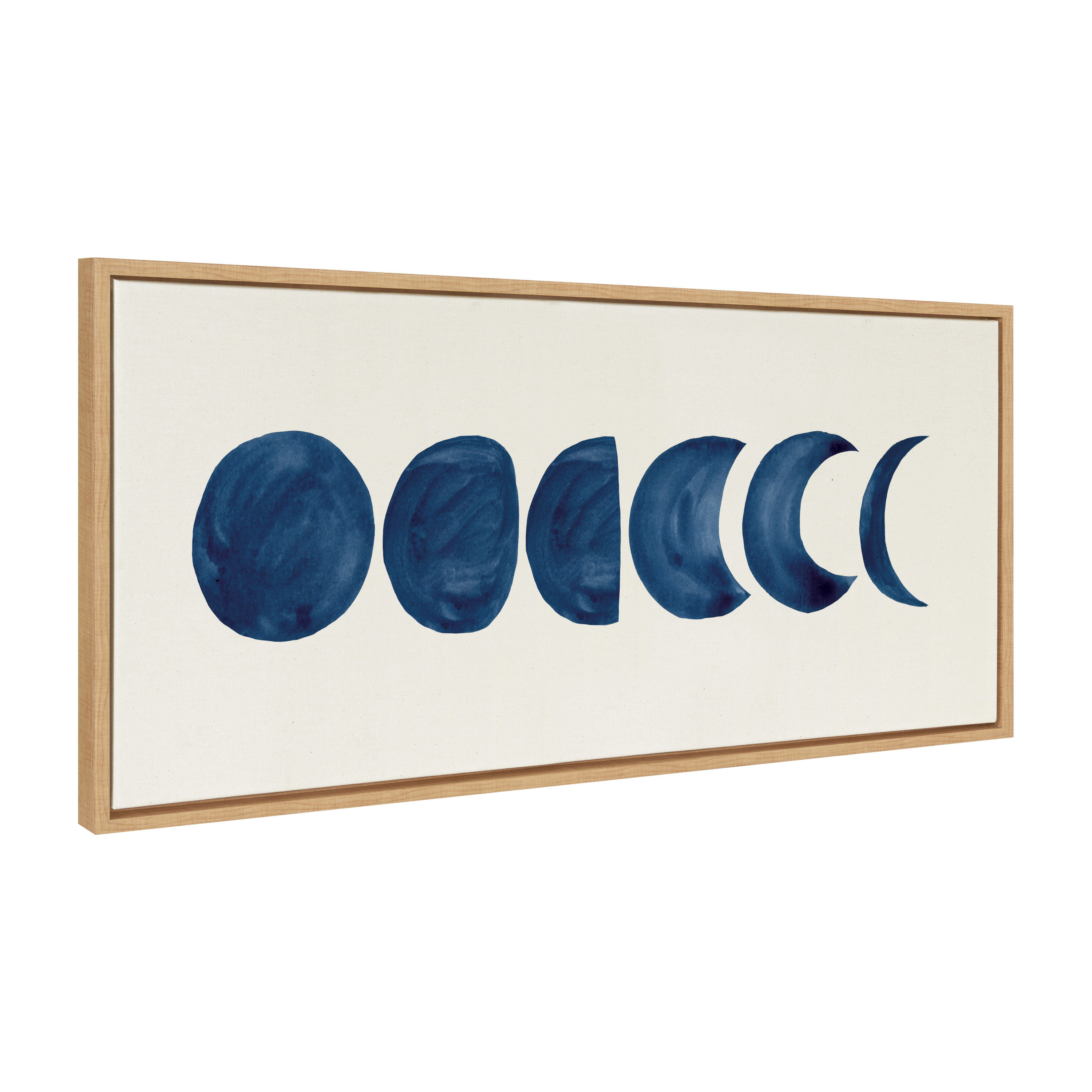Orren Ellis Linear Moon Phases by - Floater Frame Painting on Canvas ...