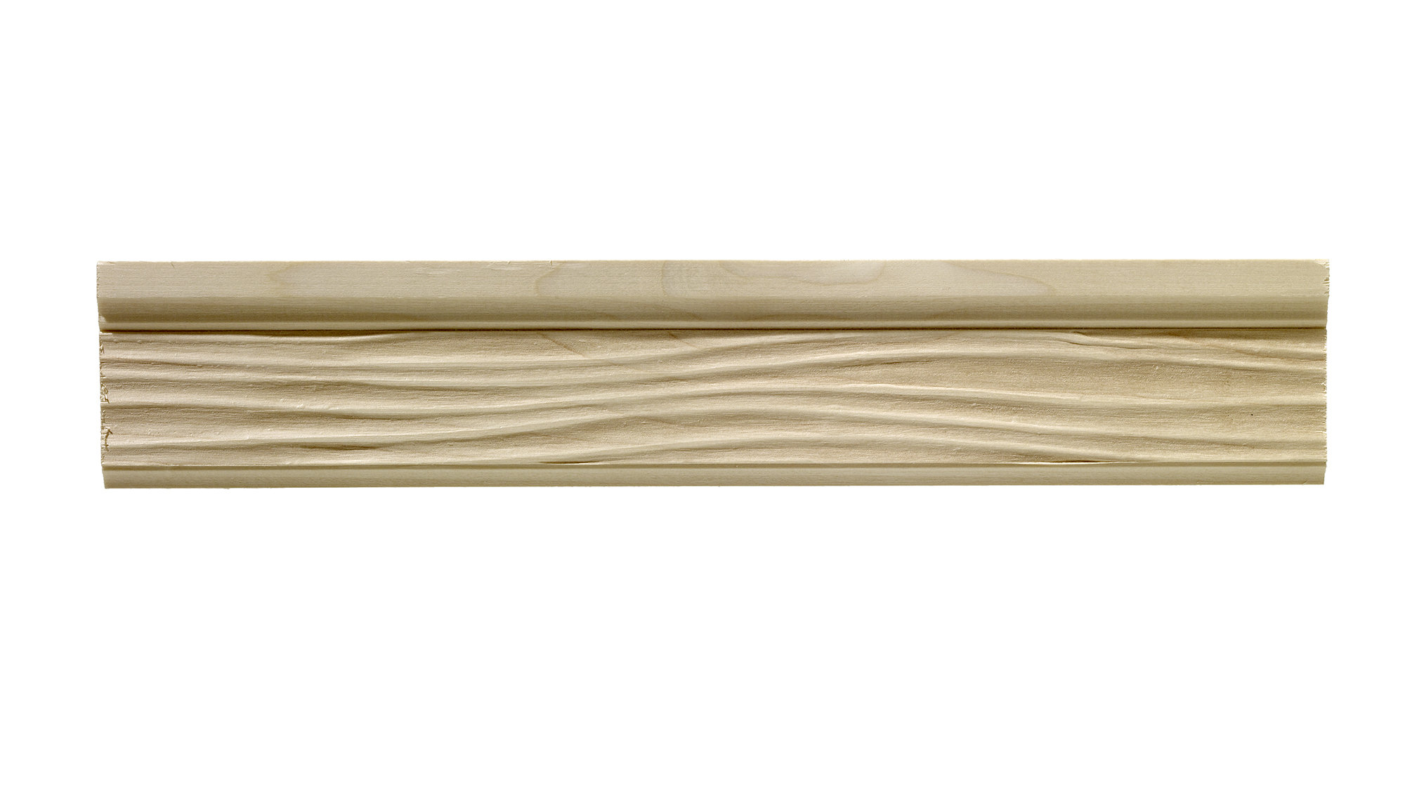 Ornamental Mouldings Hardwood Wave Moulding 2.25" H x 96" W x 0.5" D ...