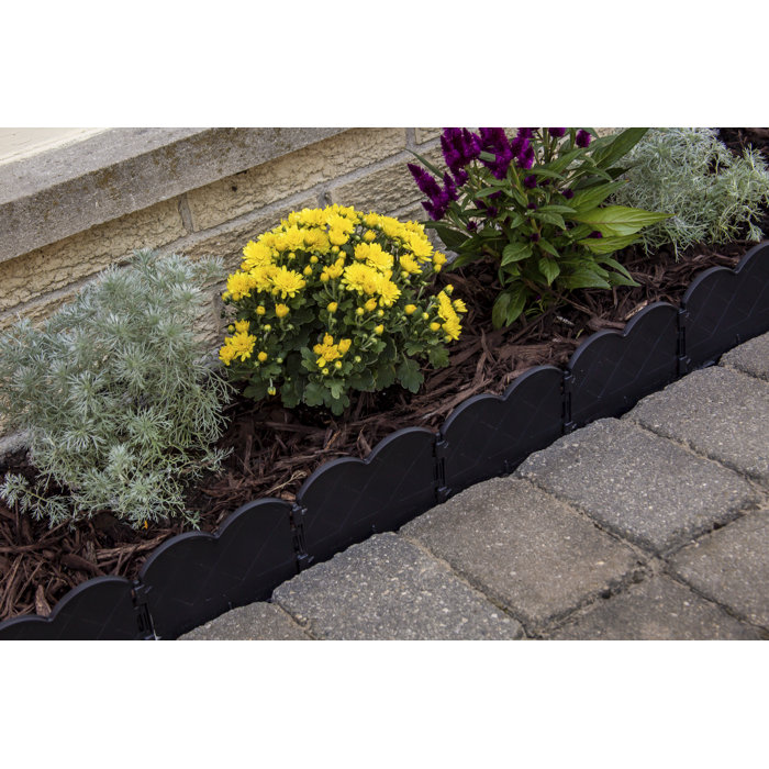 Valley View 6'' H x 6'' W Black Vinyl Lawn Edging & Reviews | Wayfair