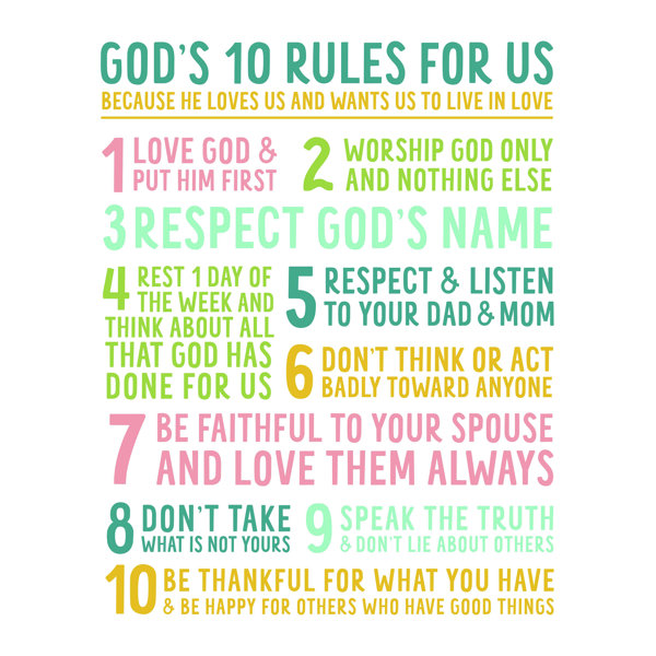 Trinx Gods Rules For Us - Wrapped Canvas Print | Wayfair