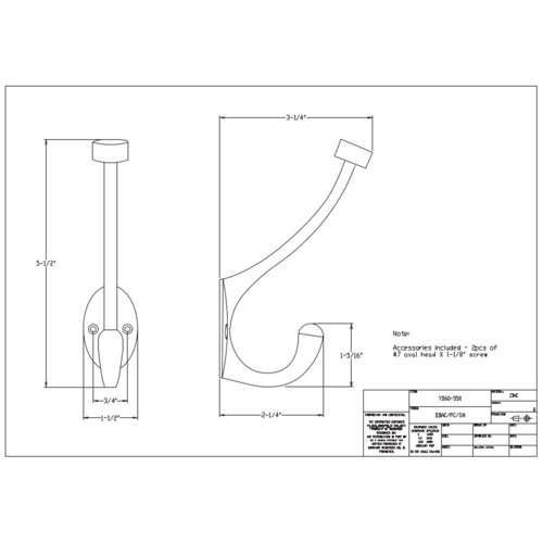 Elements by Hardware Resources Wall Hook & Reviews | Wayfair