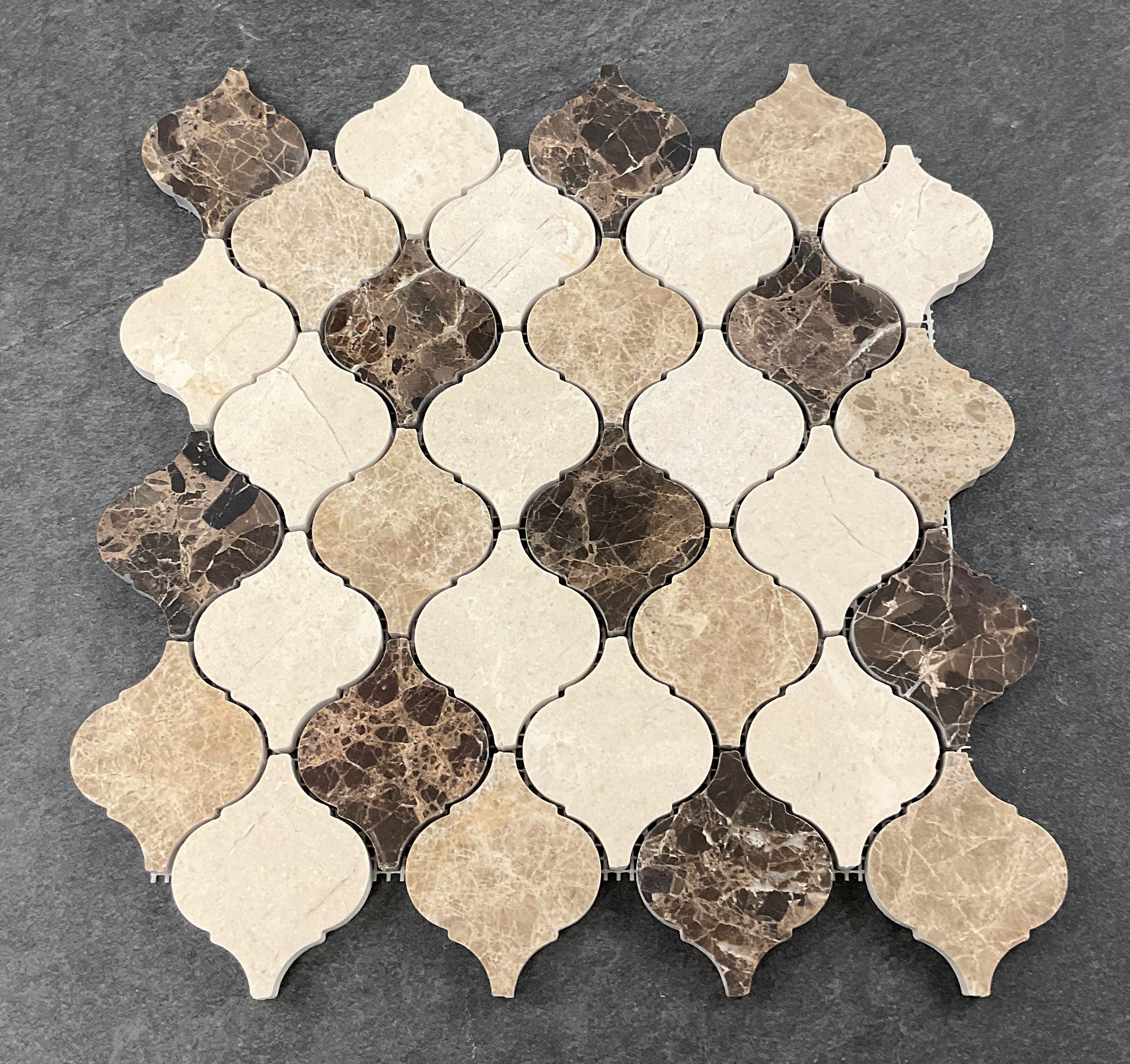 ES Stone 2.5" x 3" Marble Arabesque Mosaic Wall & Floor Tile & Reviews ...
