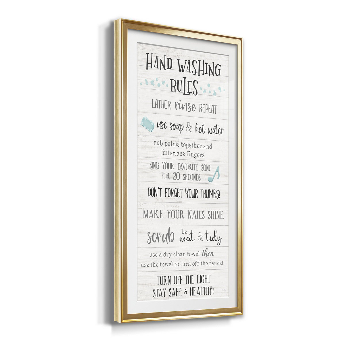 WexfordHome Hand Washing Rules - Print | Wayfair