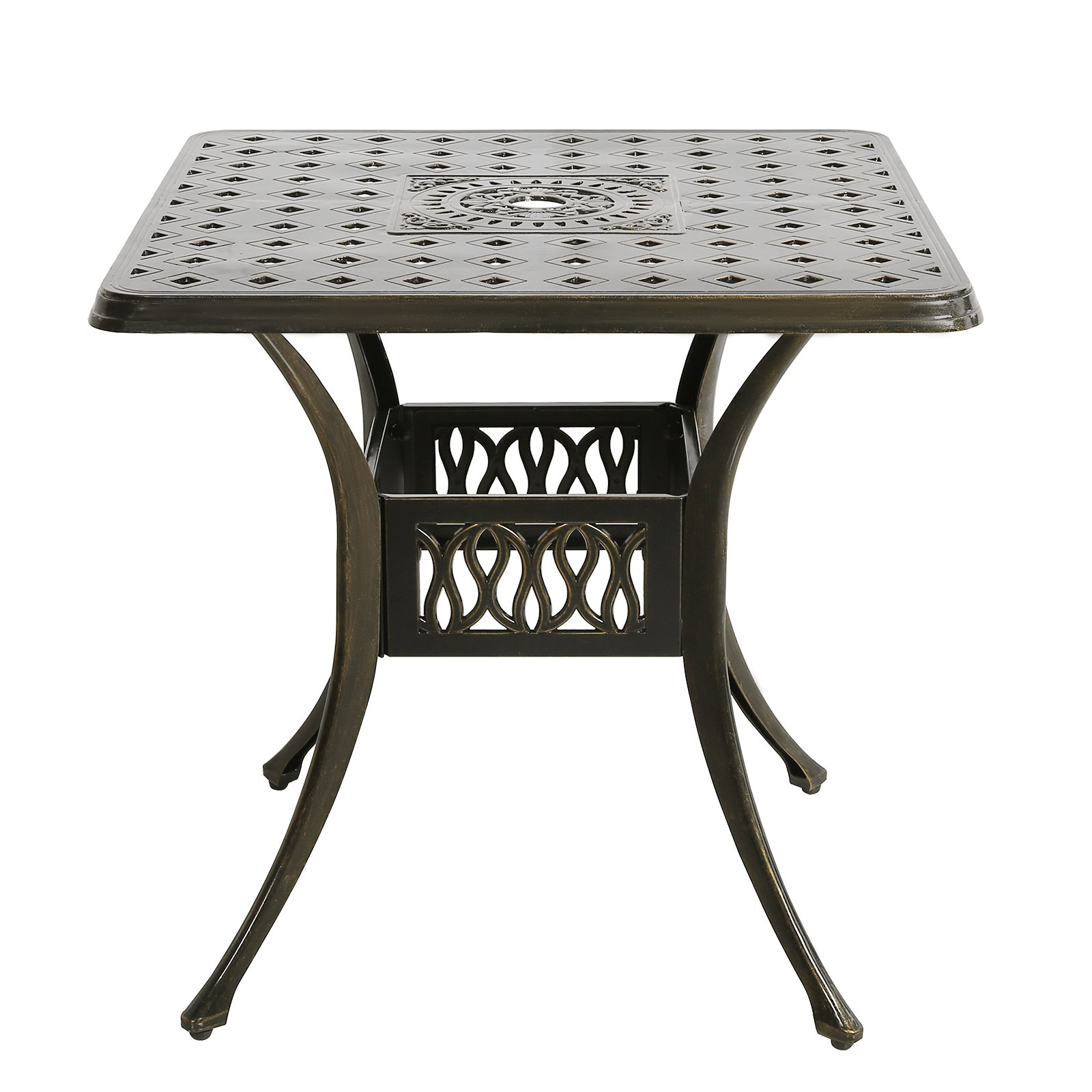 MEETWARM Metal Outdoor Bistro Table | Wayfair