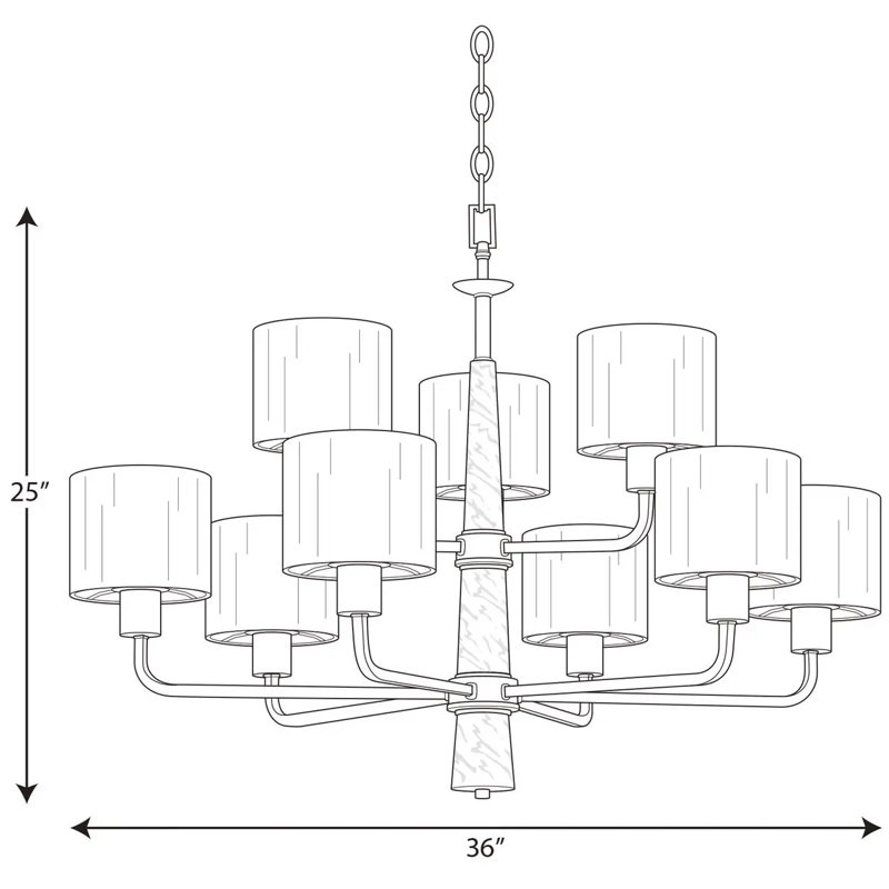 Joss & Main Perth 9 - Light Dimmable Classic / Traditional Chandelier ...