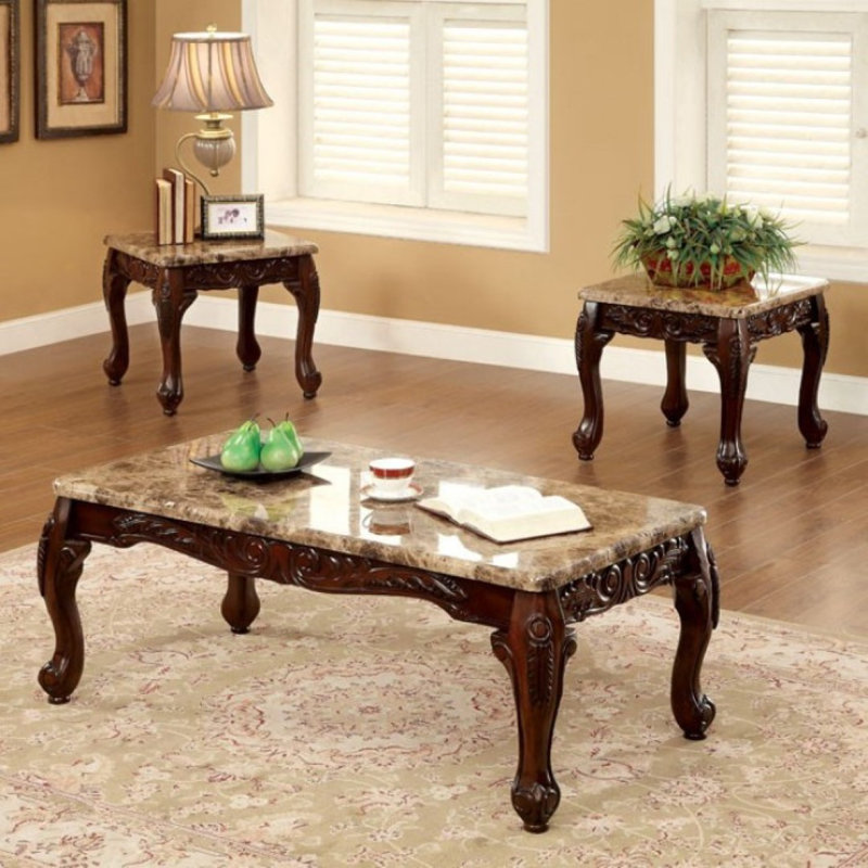 Lark Manor Allisha 3 - Piece Living Room Table Set & Reviews | Wayfair