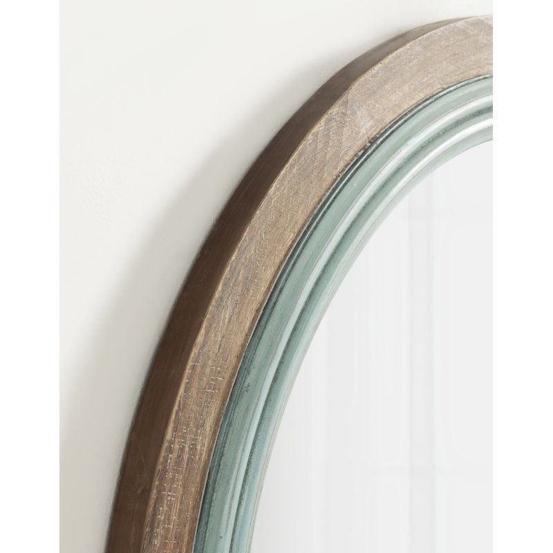 Millwood Pines Stockham Round Wood Wall Mirror | Wayfair