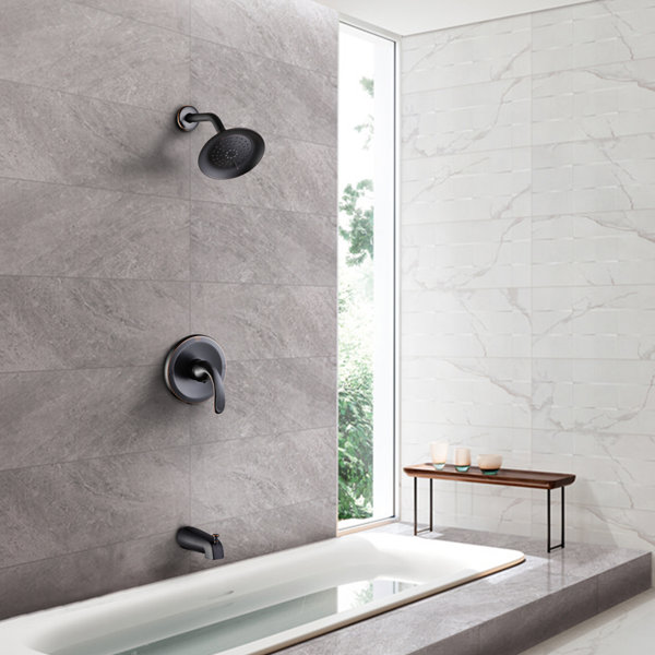 POP Sanitaryware Oil Rubbed Bronze Shower Faucet Set with Tub Spout ...