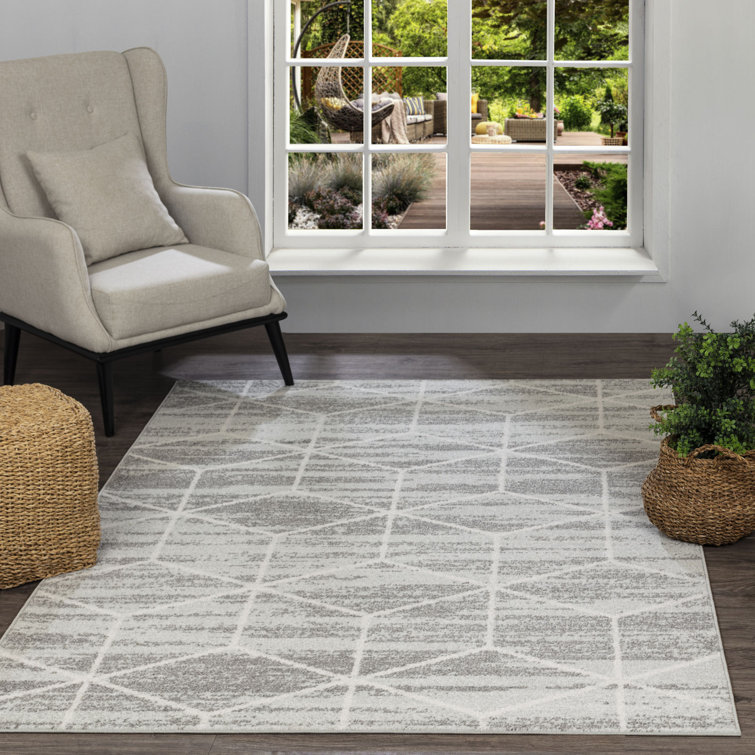 Fairmont Park Kore Machine Woven Grey Rug | Wayfair.co.uk
