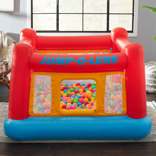 Intex Inflatable Jump-O-Lene Trampoline Bounce House with Crawl-Thru ...